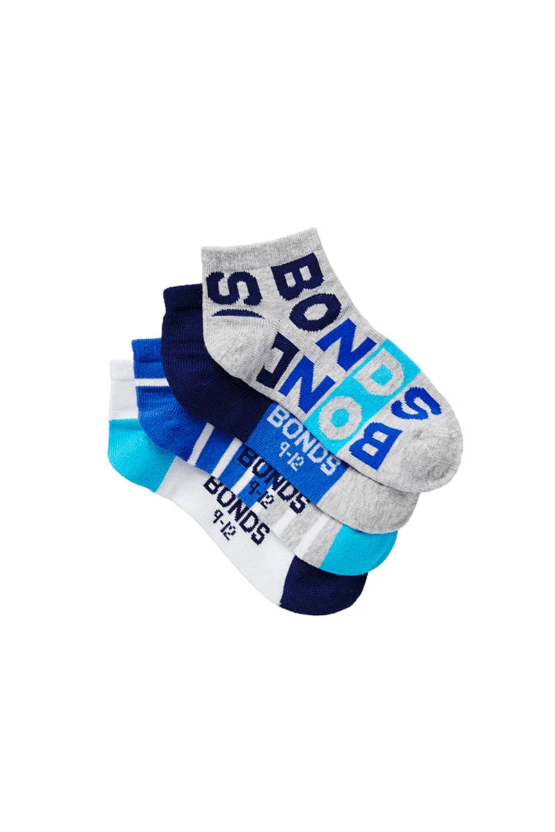Bonds Very Comfy low cut Sock 4 pack in either pink or blue – Kids of ...