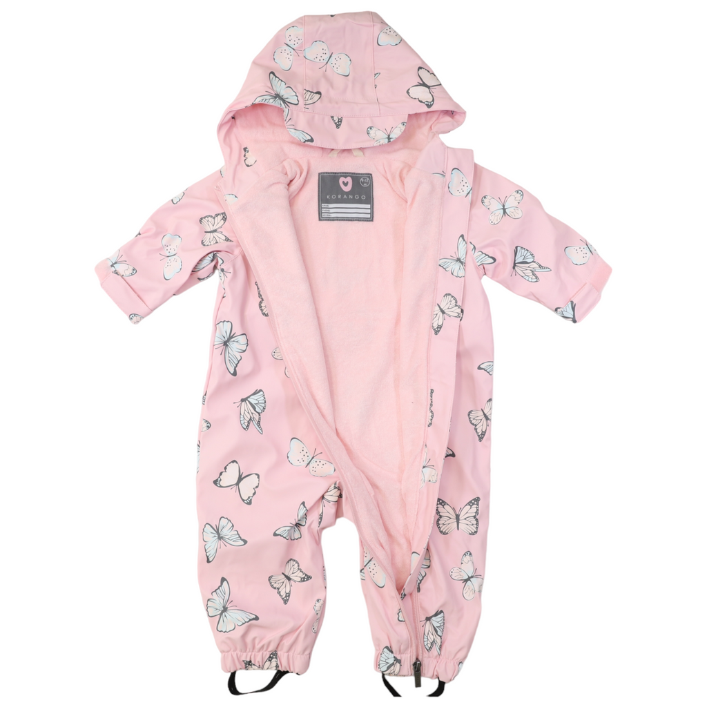 Korango butterfly colour change terry towelling lined zip rain suit in ...
