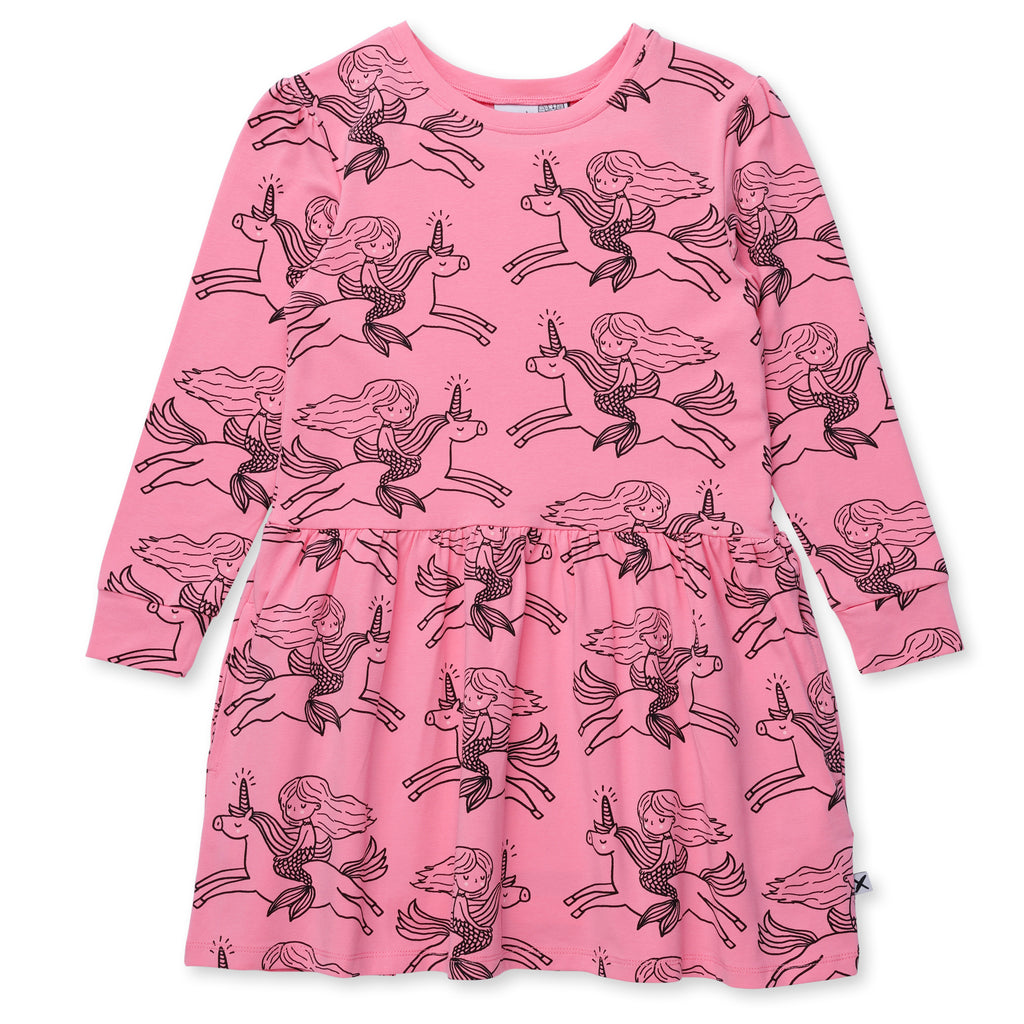 Minti Mermaid and Unicorn Dress in Pink – Kids of Eltham