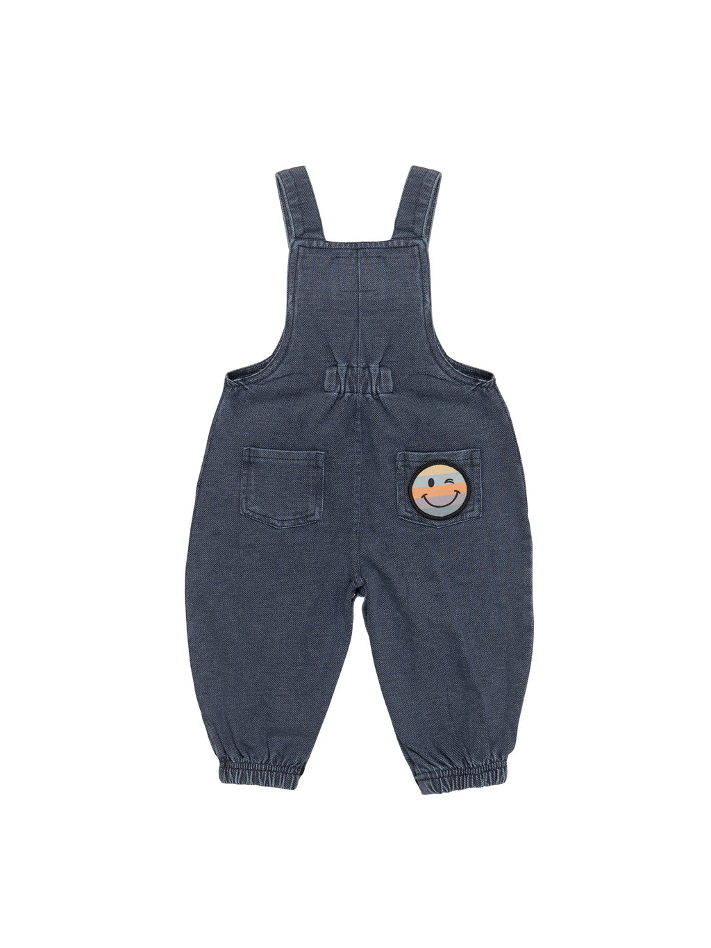 Huxbaby smiley terry overalls in blue denim – Kids of Eltham